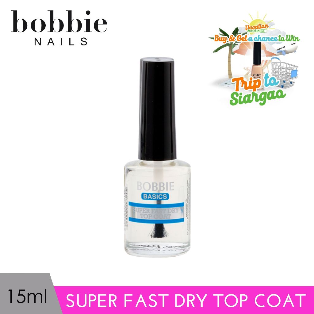 Bobbie Nail Basics Super Fast Dry Top Coat 15ml | Shopee Philippines