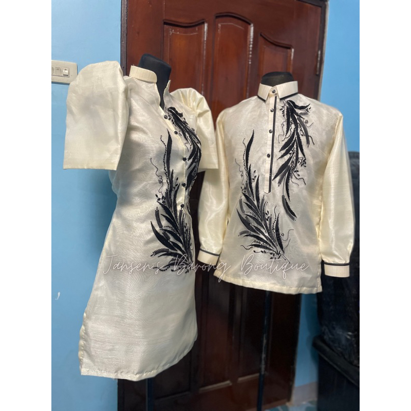 couple design traditional wear dress and barong | Shopee Philippines