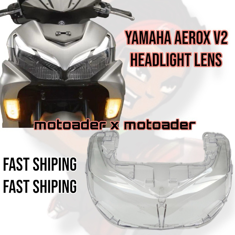 Headlight lens Yamaha Aerox v2 Headlight lens Clear | Shopee Philippines