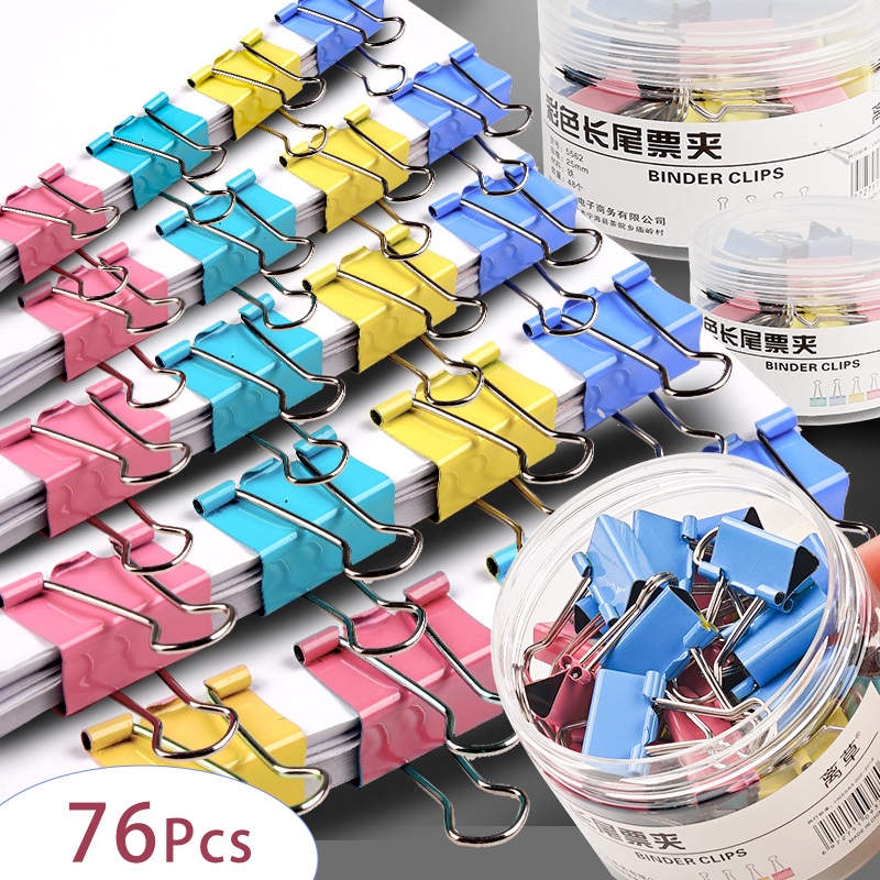 40Pcs Multifuntional Metal Binder Clip Paper Clamp Office School ...