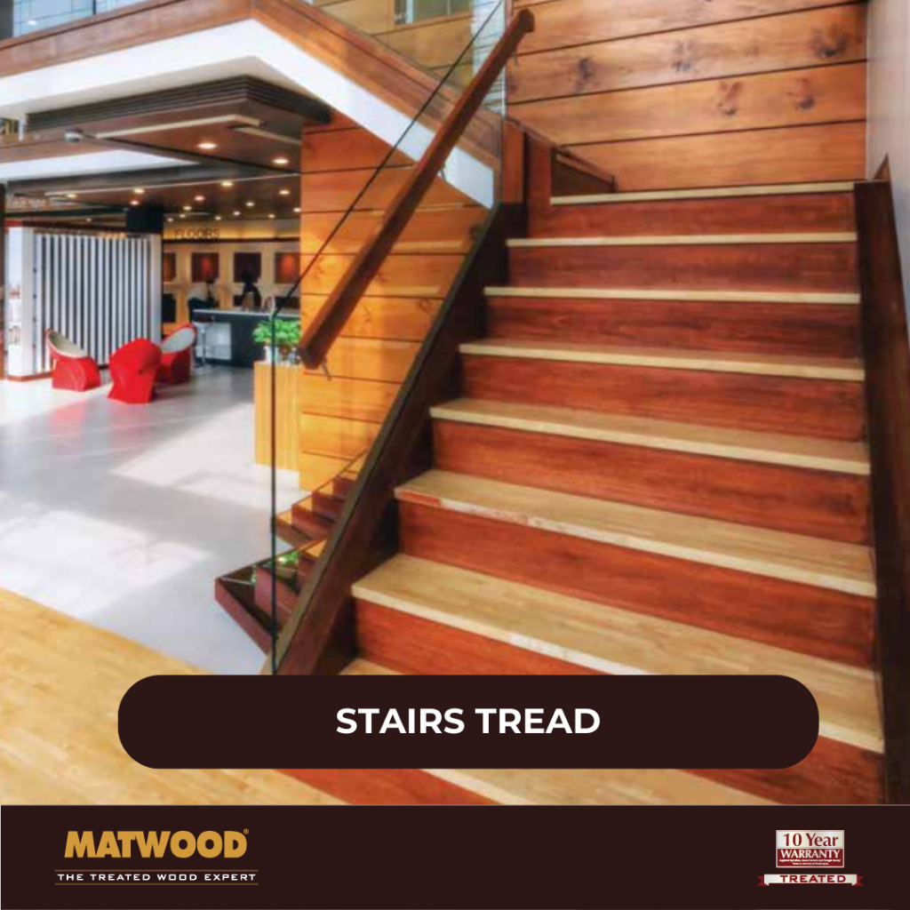 Matimco Matwood Wood Stairs Treads / Stair Tops 6 Feet | Shopee Philippines