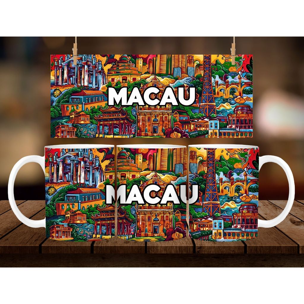 MACAU MUG DESIGN 11oz with BOX SOUVINER 1PC MUG ONLY | Shopee Philippines
