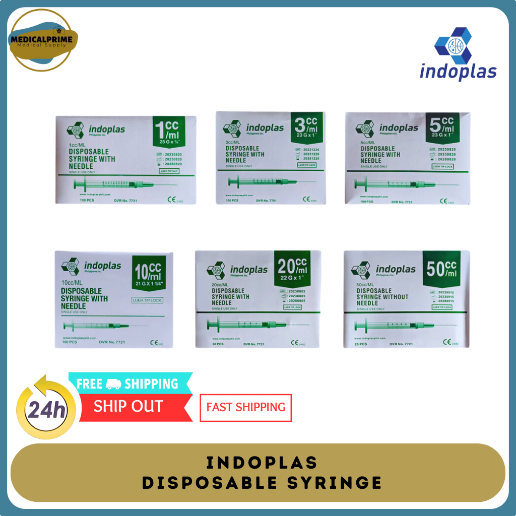 Indoplas Syringe (1cc, 3cc, 5cc, 10cc, 20cc, 50cc-no needle) Sold per ...