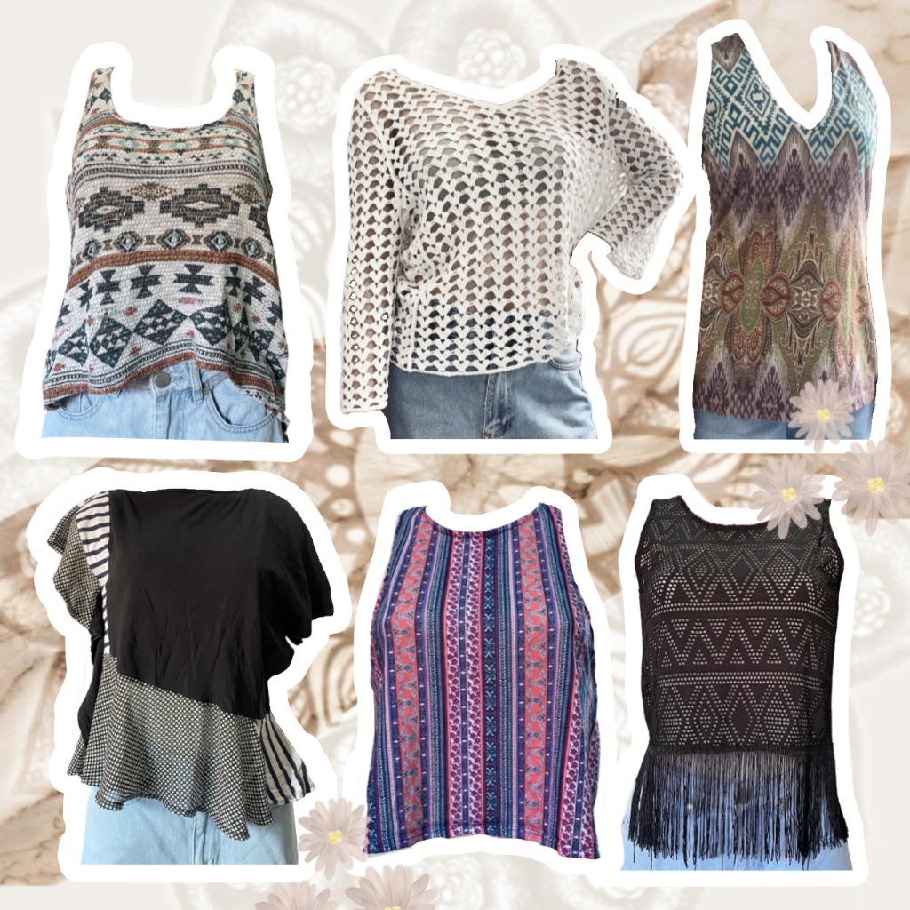 Boho / Indie / Hippie style / Cottagecore - Preloved Tops | Shopee ...