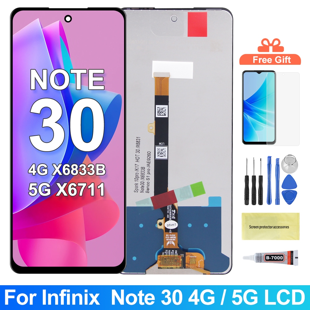 Screen Display for Infinix Note 30 4G / 5G X6711 X6833 LCD Touch Screen ...