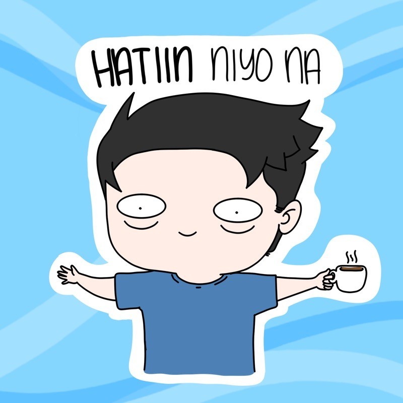 SSKAIT Boy Waterproof funny mood die cut sticker - Hatiin niyo na ...