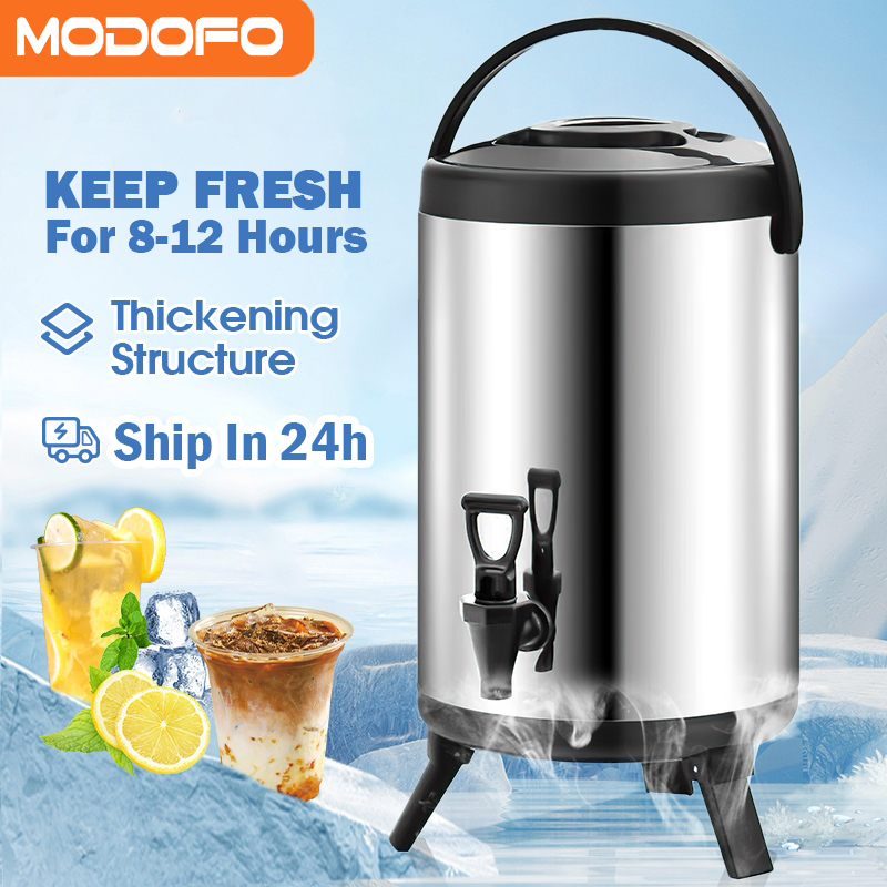 MODOFO Tea Barrel Milk Tea Bucket With Faucet Barrel Water Jug ...