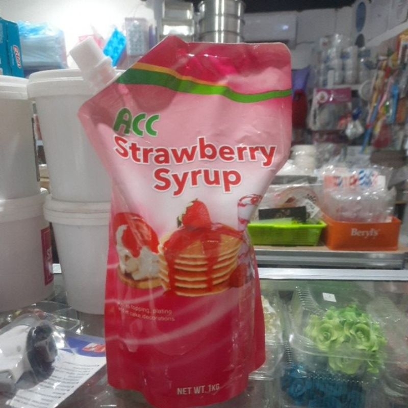 Acc Strawberry Syrup 1kg | Shopee Philippines