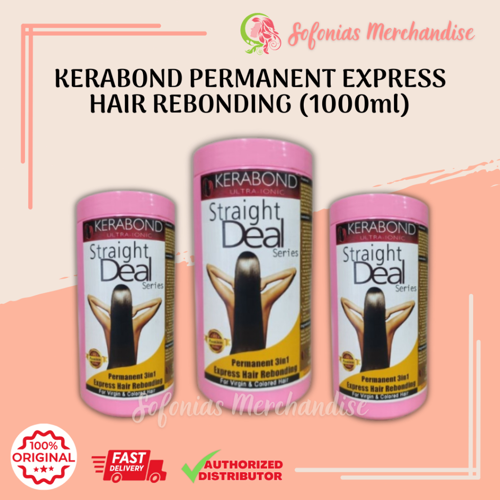 Kerabond Permanent 3in1 Express Hair Rebonding (1000ml) | Shopee ...