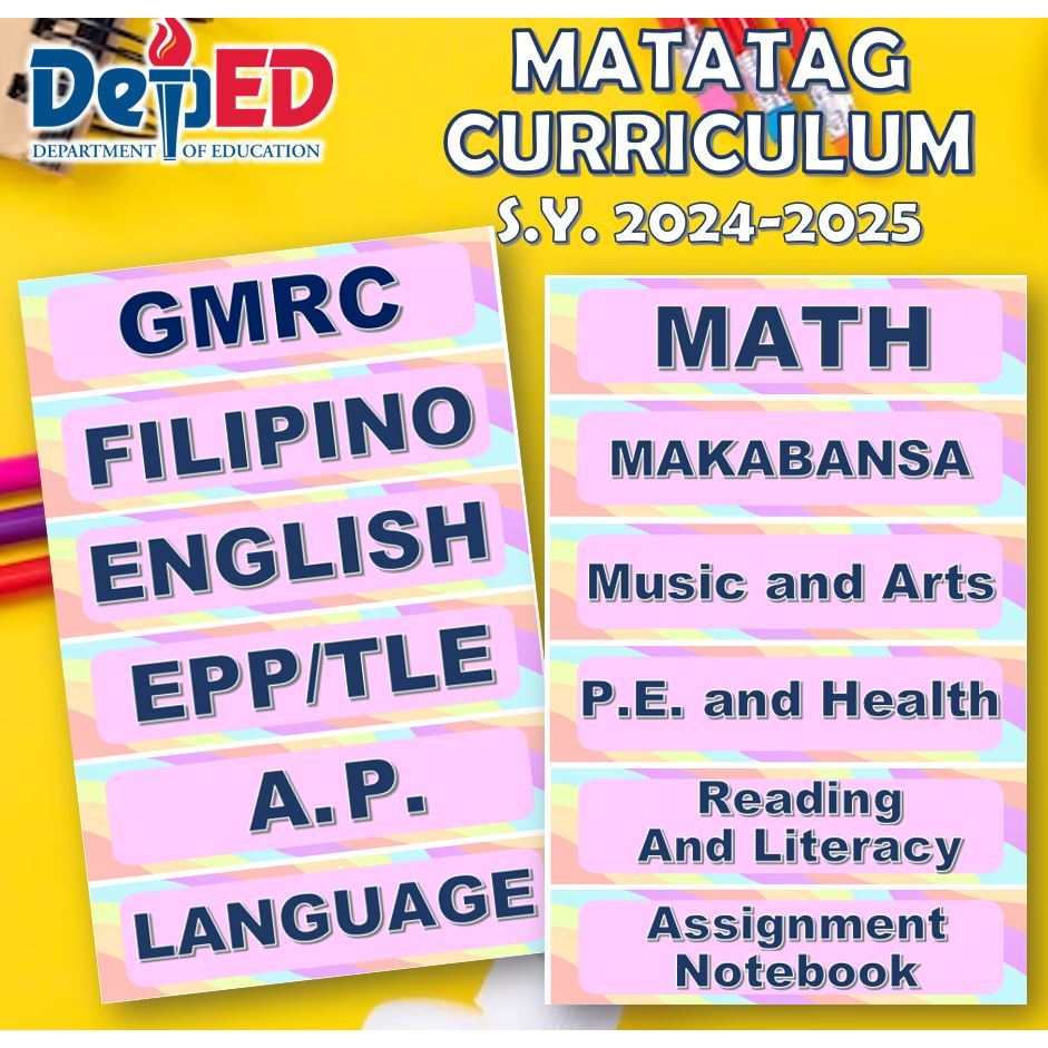 STICKER SCHOOL YEAR 2025-2026 NOTEBOOK LABEL MATATAG CURRICULUM | Shopee Philippines