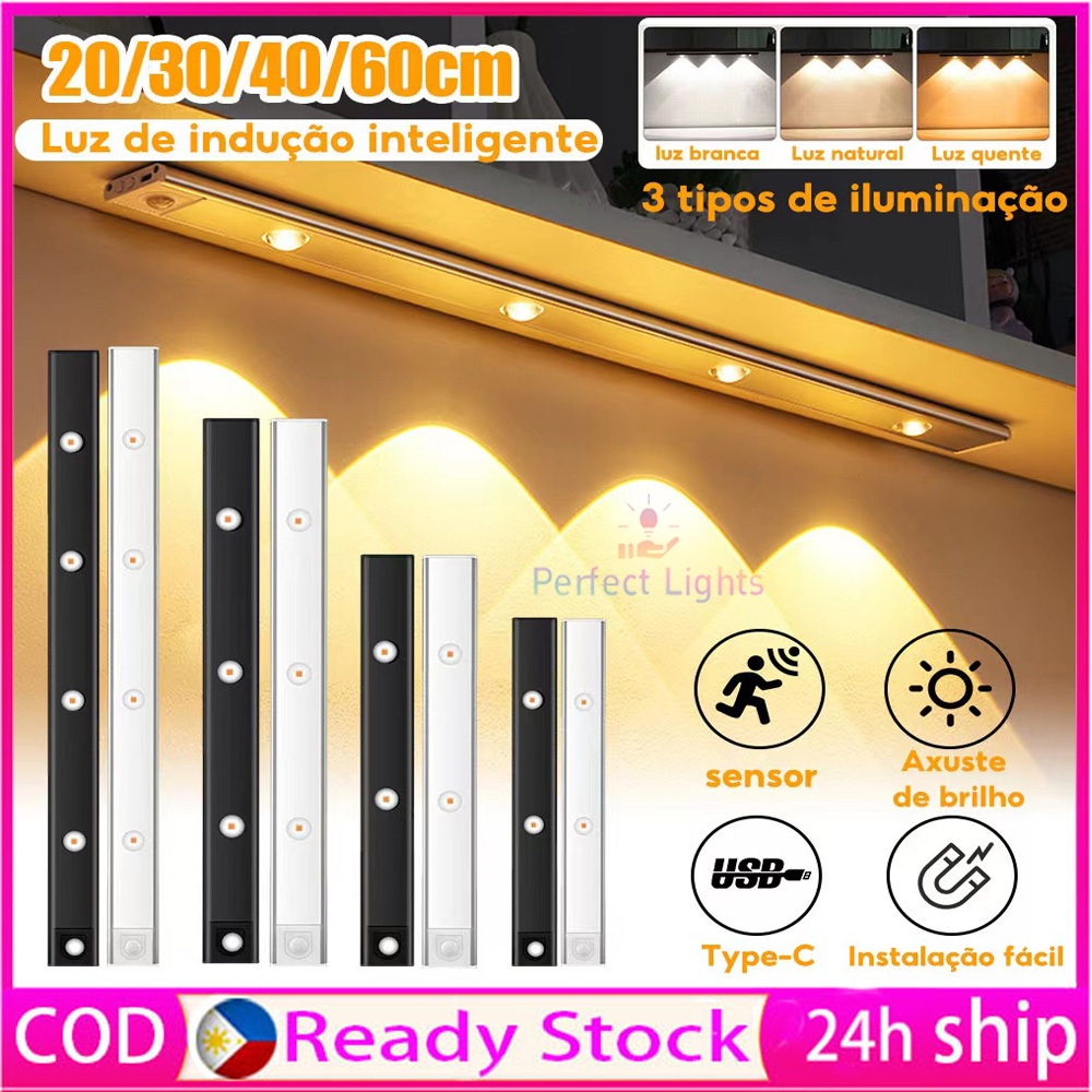 LED Tricolor Dimmable Cat Eye Light Strip Desk Lamp Motion Sensor Light ...