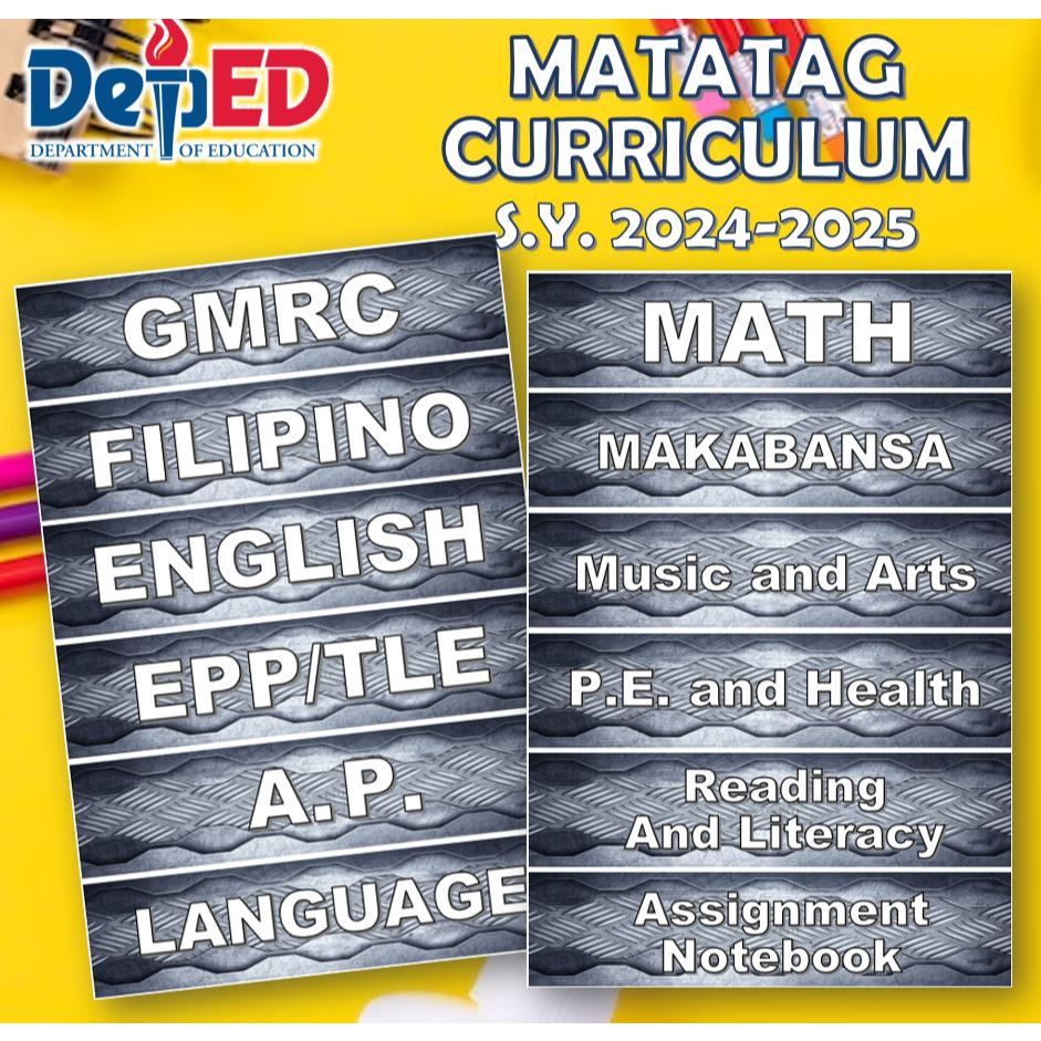 NOTEBOOK STICKER KIDS SCHOOL YEAR 2024-2025 NOTEBOOK LABEL MATATAG CURRICULUM | Shopee Philippines