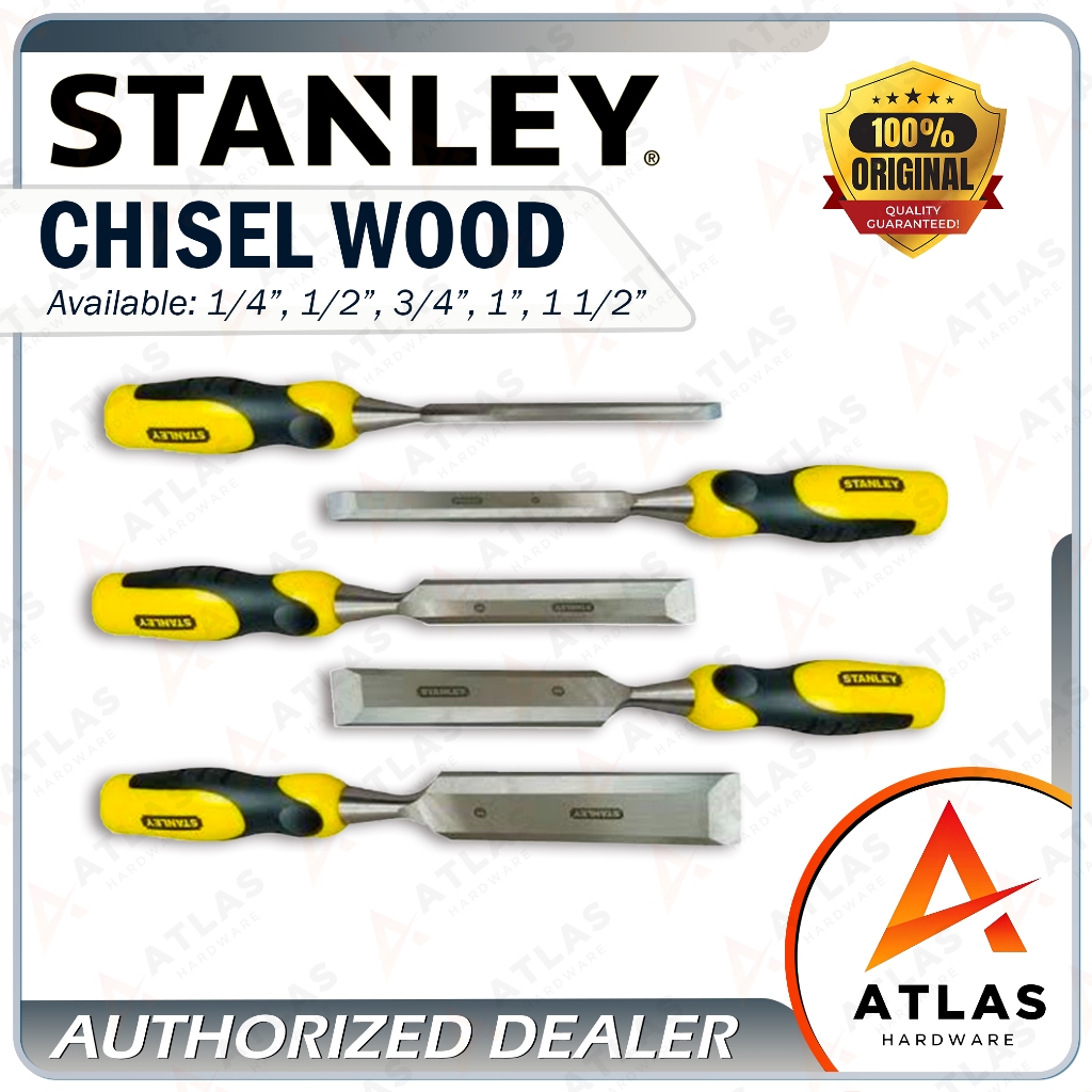 Stanley Wood Chisel: Size 1/4", 1/2", 3/4" , 1", 1-1/2" | Shopee ...