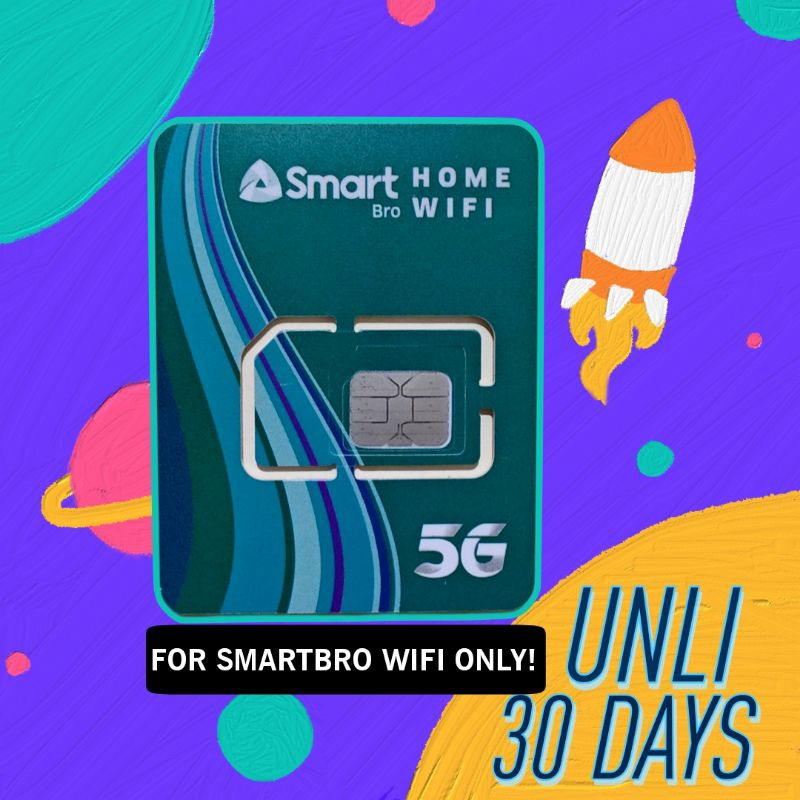 SMART BRO Home Prepaid Wifi Sim - FREE 10GB | UNLIDATA 30days | Shopee Philippines