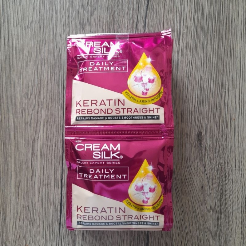 Cream Silk Daily Treatment Keratin Rebond Straight 18ml (12 sachet ...