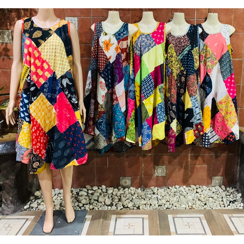 Bohemian Patchwork or Patches Dress | Shopee Philippines