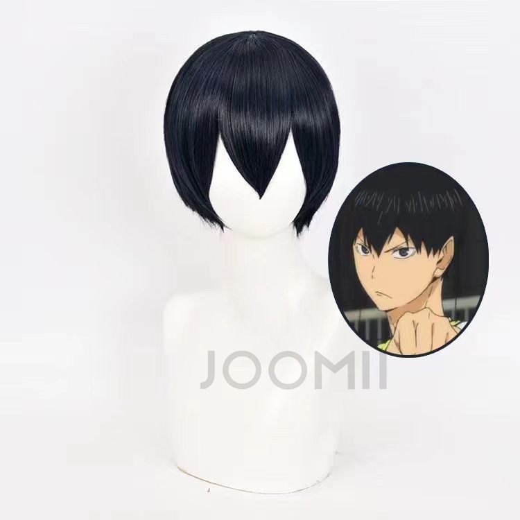 [JooMii]On Hand Haikyuu!! Kageyama Tobio Cosplay Wig 30cm Black Short ...