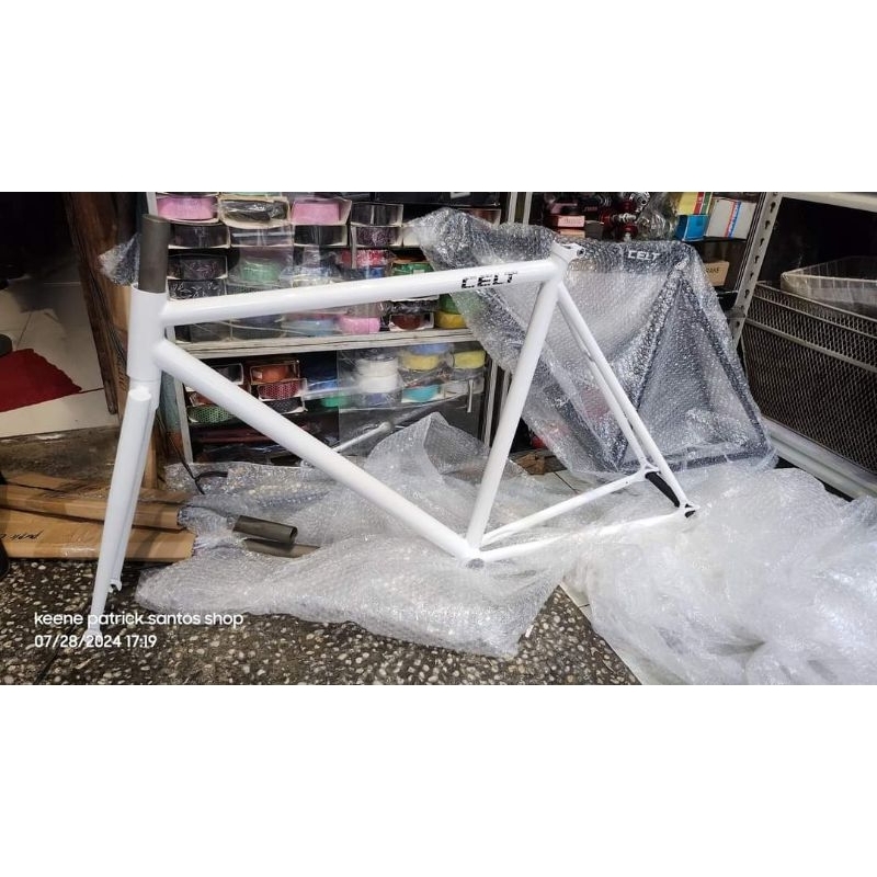 CELT FRAMESET 2K24 FRAME FORK SEATPIN HITEN STEEL ACTUAL PIC BRANDNEW ...
