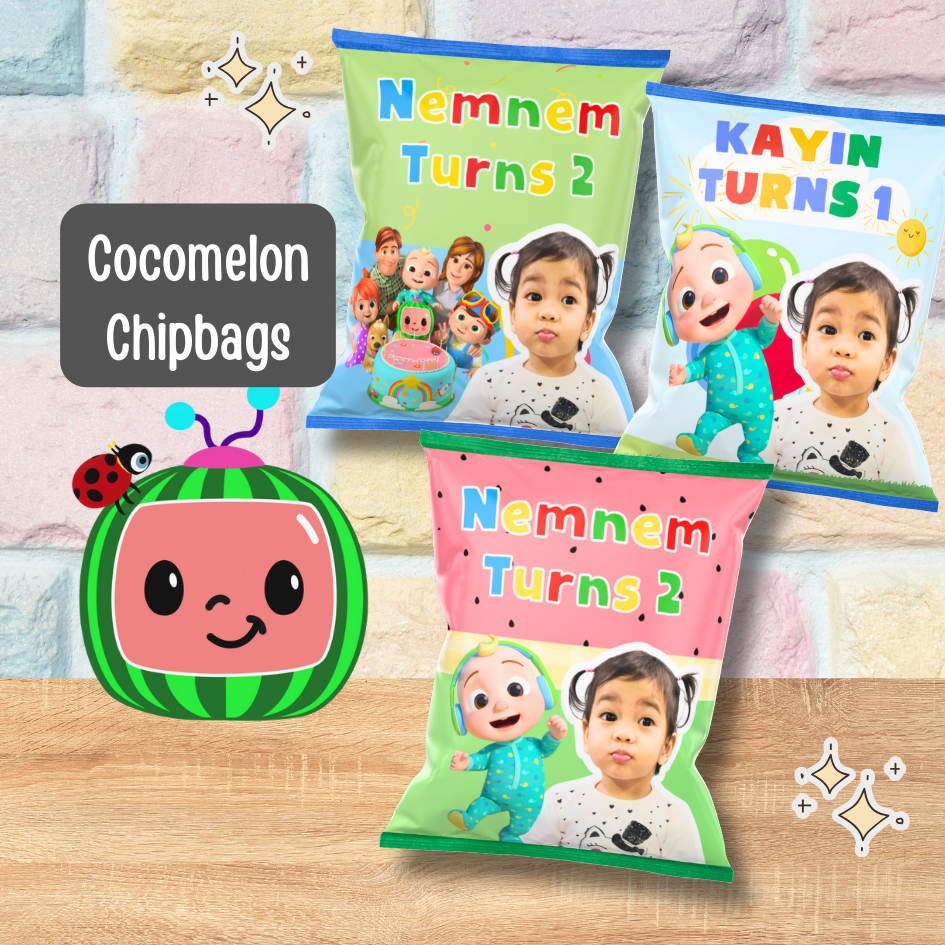 Cocomelon Chip Bags Party Personalized Customized | Shopee Philippines