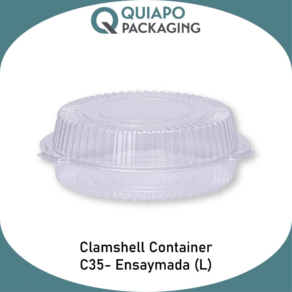 Clamshell Container OPS-C35 - Ensaymada (L) Clear (10 pcs) | Shopee ...