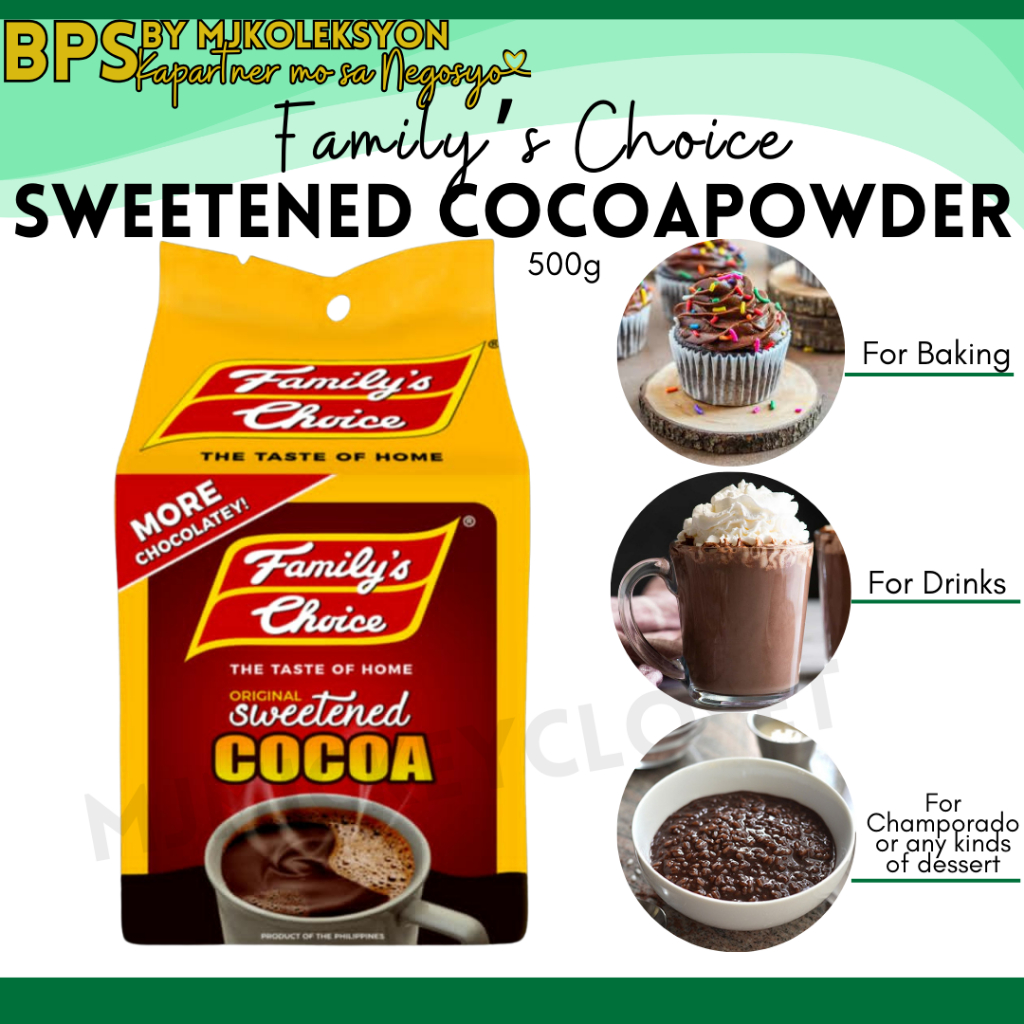 Sweetened Cocoa Powder 250 and 500g Family's Choice for Baking Drinks ...