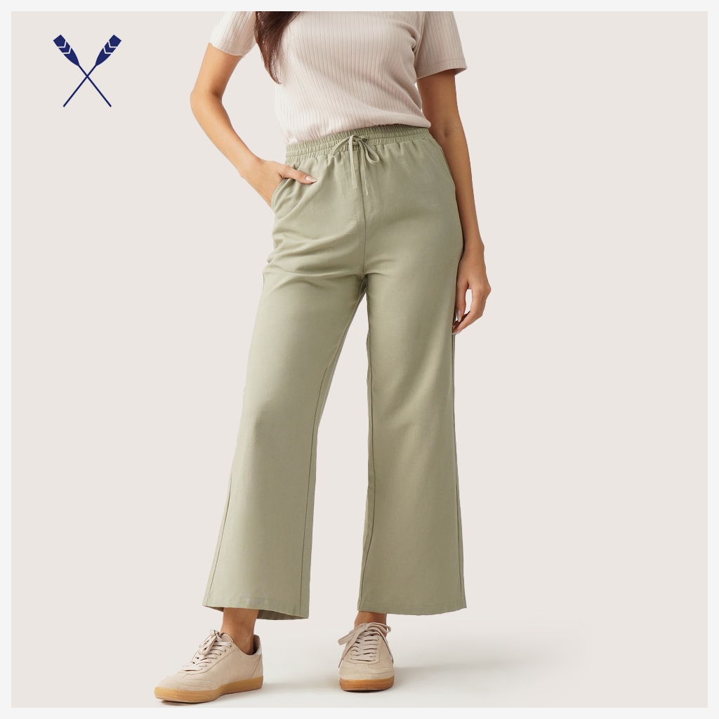 Regatta Garterized Linen Trousers For Women (Green Tea) | Shopee ...