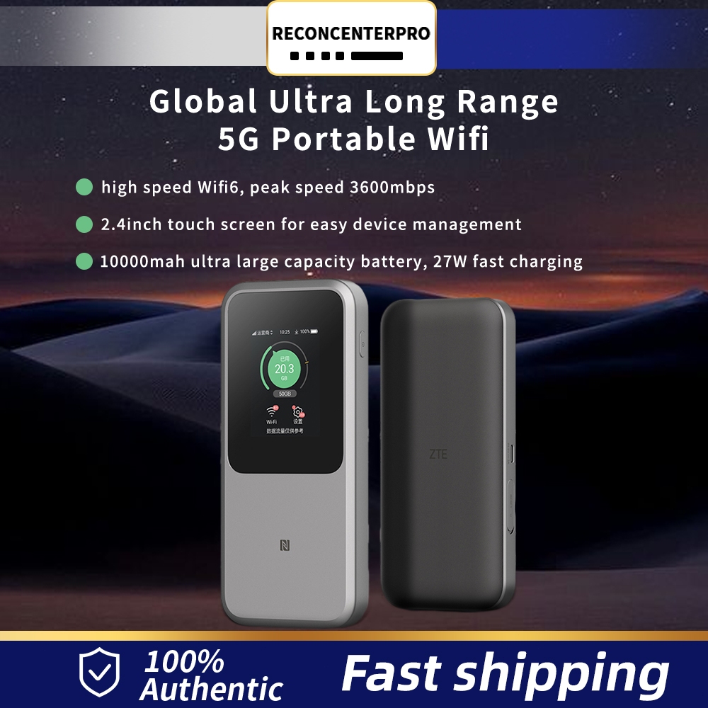 ZTE MU5120 U50 Pro/Max 10000MAH POCKET WIFI 5G MIFI Portable Hotspot ...