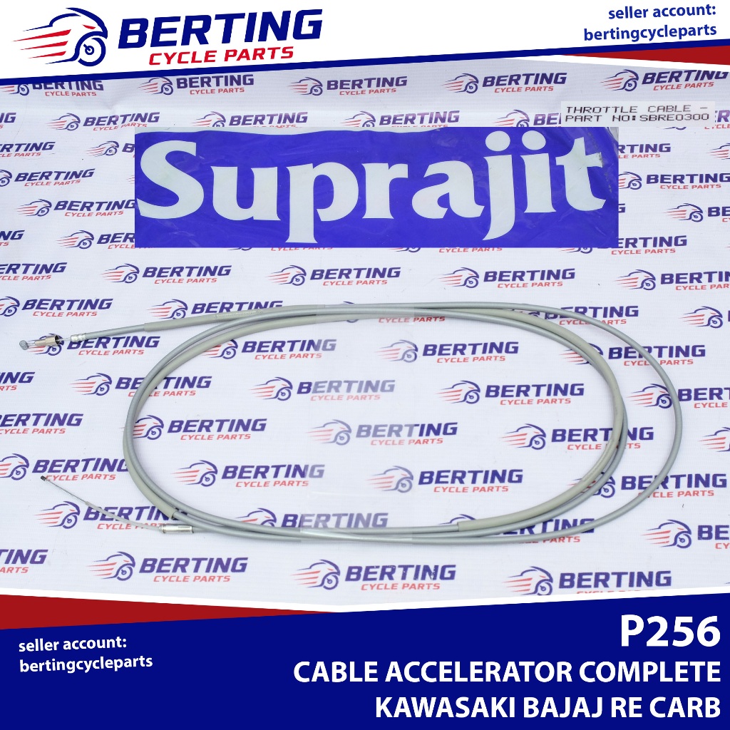 SUPRAJIT CABLE ACCELERATOR COMPLETE Bajaj RE Carb AA191091 SBRE0300 ...