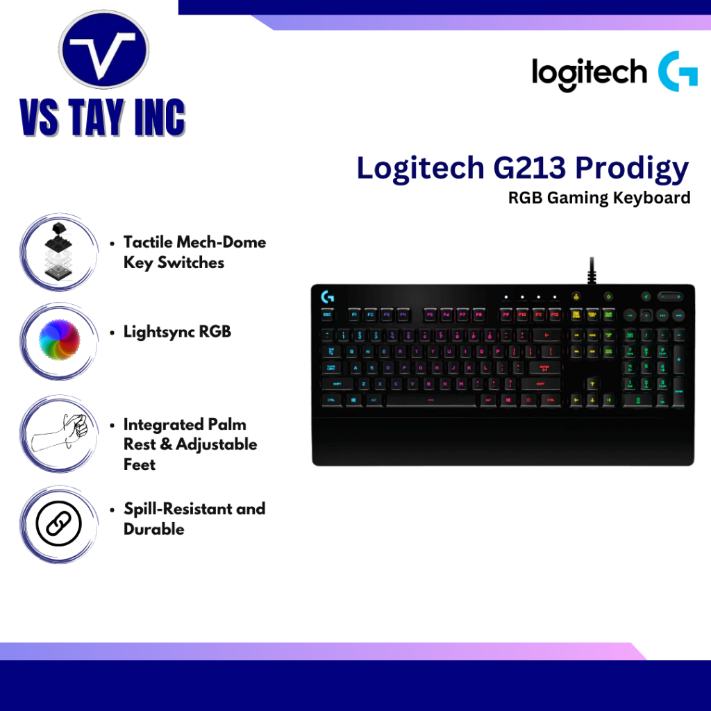 Logitech G213 Prodigy RGB Gaming Keyboard | Shopee Philippines