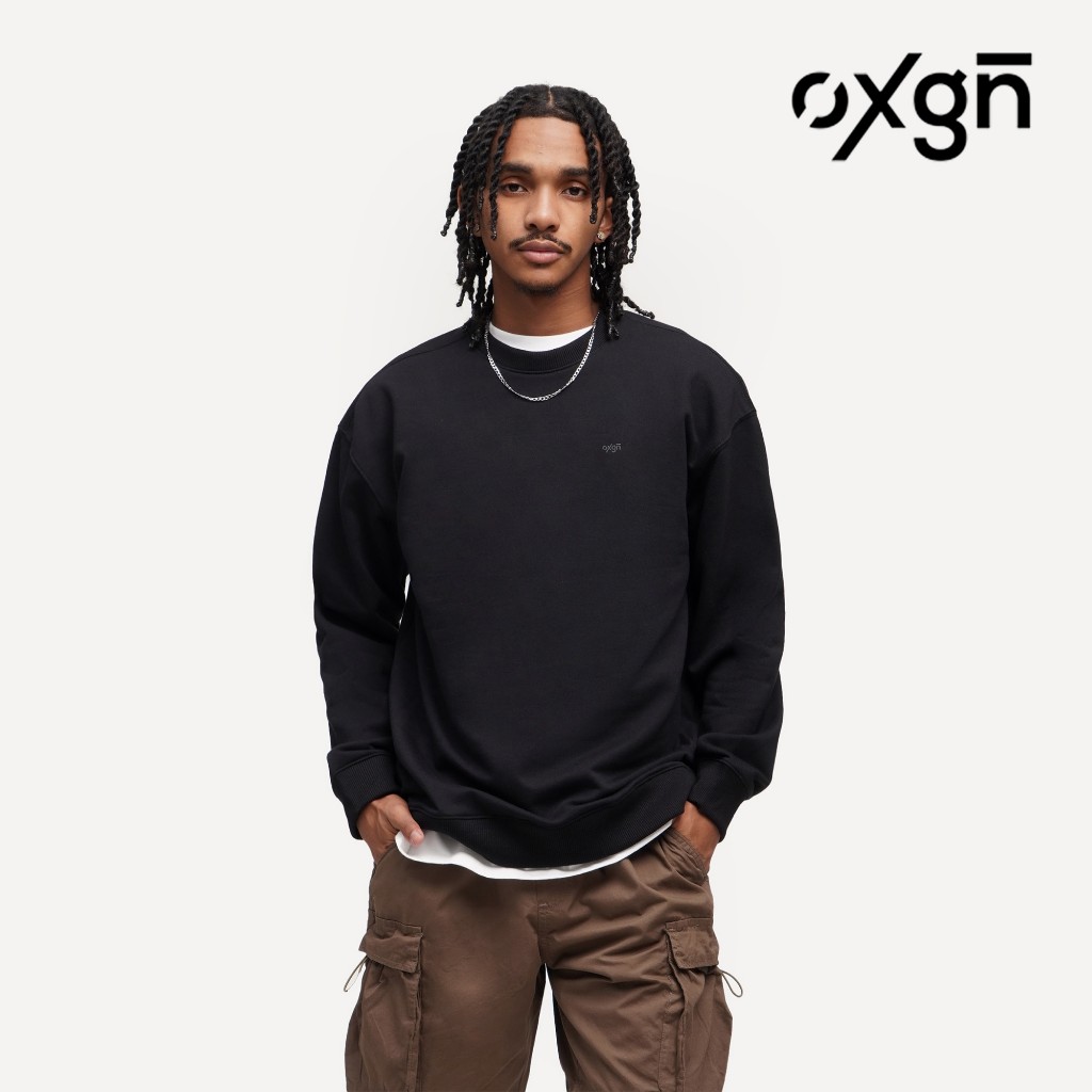 OXGN Logo Pullover For Men (Black) | Shopee Philippines