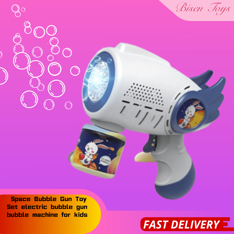 Bisen Space Bubble Gun Toy Set electric bubble gun bubble machine for ...
