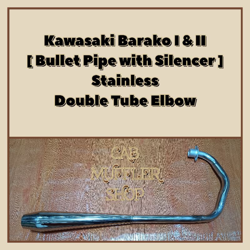 Kawasaki Barako 1 & 2 - Bullet Pipe - [ Stainless ] - [ Double Tube ...