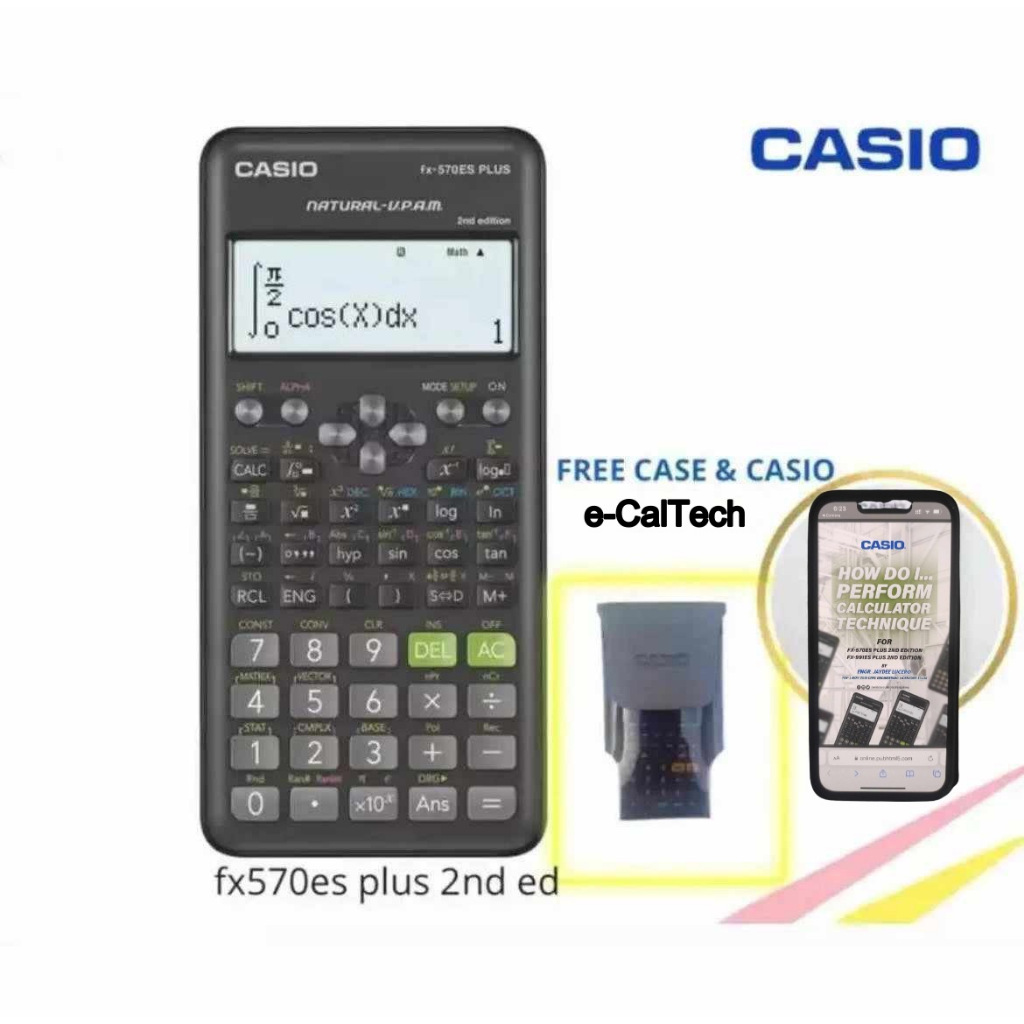 Casio Fx570es Plus 2nd Edition Scientific Calculator + e-CalTech ...