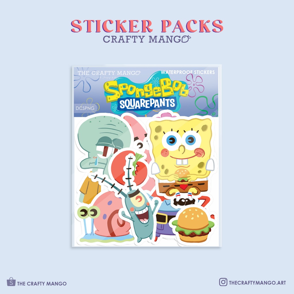 Spongebob Squarepants Sticker | waterproof vinyl cute cartoon stickers ...