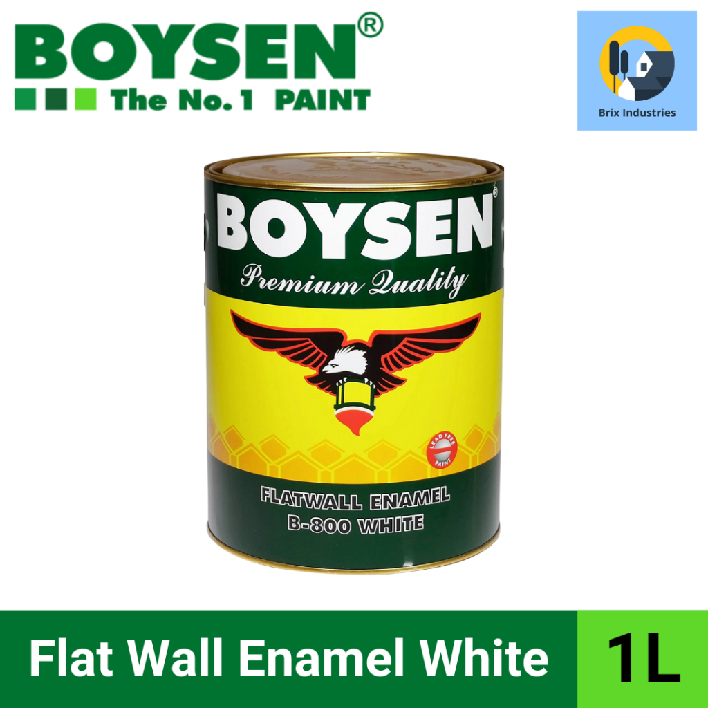 Boysen Flat Wall Enamel White B-800 1 Liter for Wood and Metal Primer ...