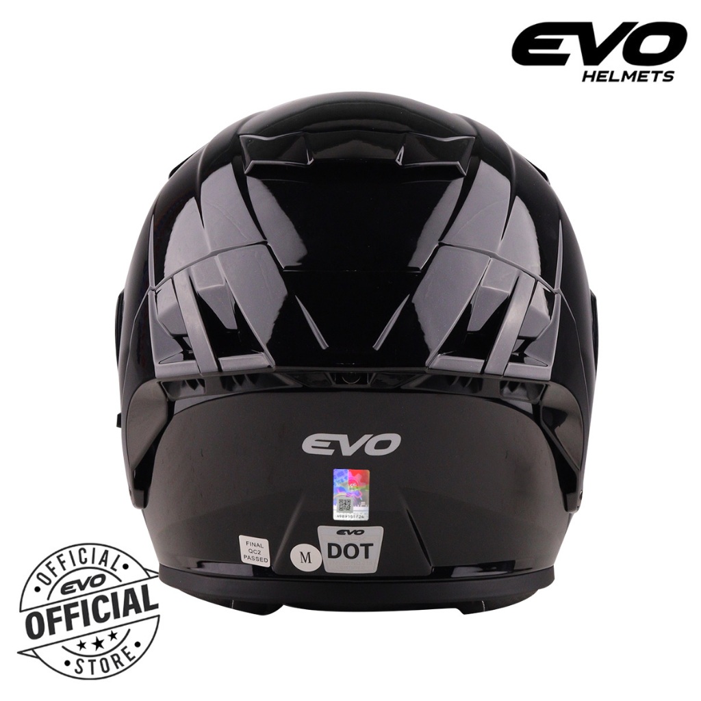EVO TR-X Plain Half Face Dual Visor Motorcycle Helmet With Free Clear ...