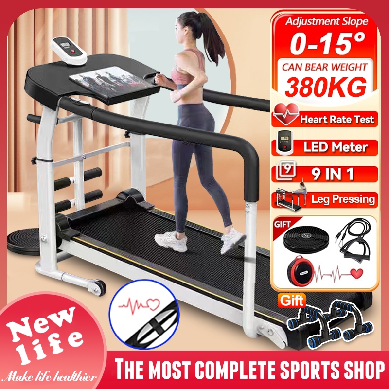 【COD&Stock】Multifunctional luxury treadmill, With Heart Rate Test Walk ...