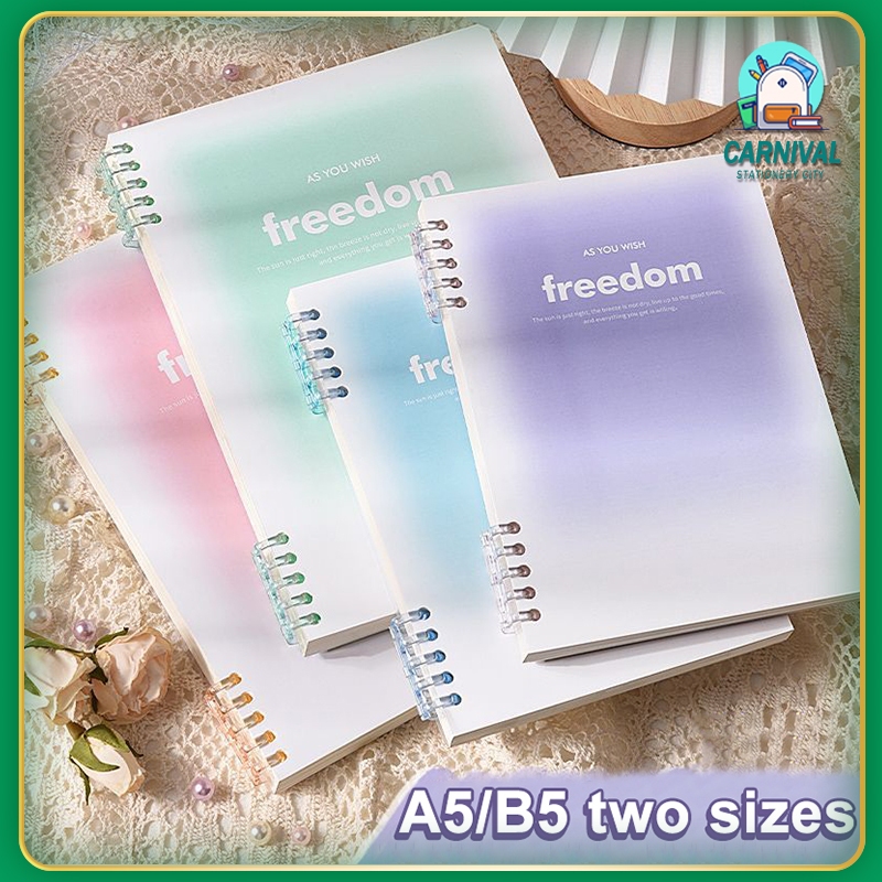 A5/B5 Binder Loose-Leaf Notebook 60 Sheets Lined Book Gifts Kawaii Note ...