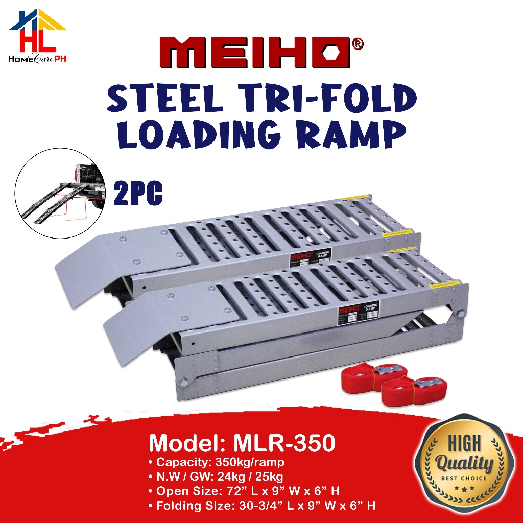MEIHO STEEL TRI-FOLD LOADING RAMP 2PCS | Shopee Philippines