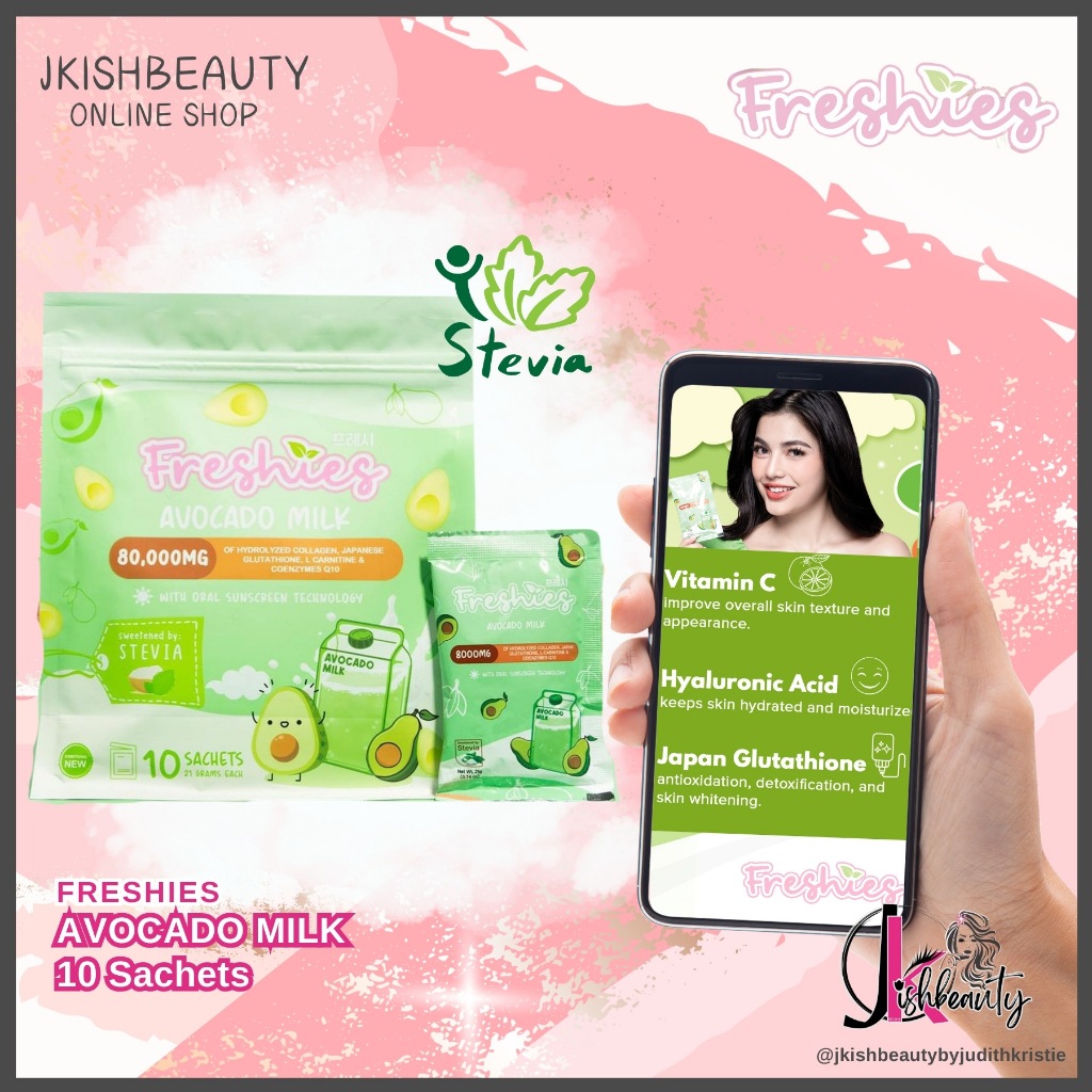 Freshies Avocado Milk by Juju Glow|10 Sachets | Shopee Philippines