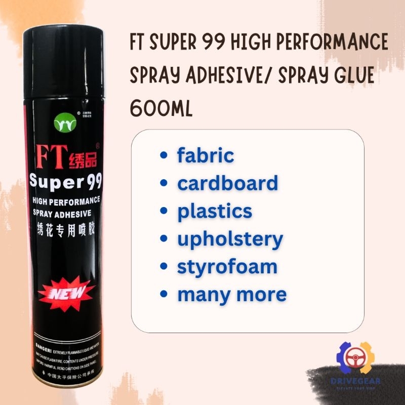 FT Super 99 High Performance Spray Adhesive Glue for Fabric, Foam ...