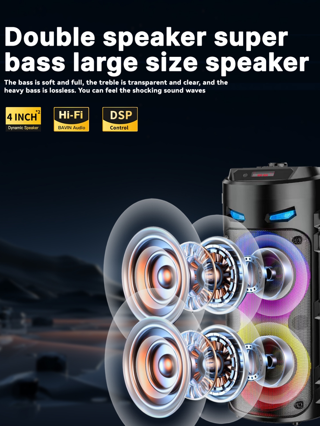 【PRO MAX BASS】Speaker Bluetooth Karaoke With Free Mic Big Size Original ...