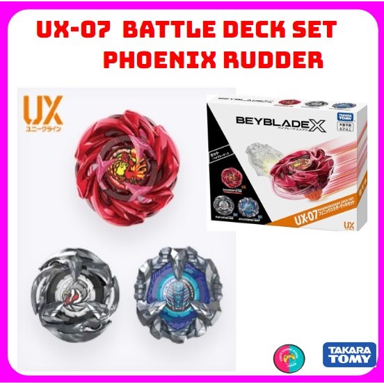BEYBLADE UX-07 AUGUST Battle Deck Set Phoenix Rudder PRE ORDER ...