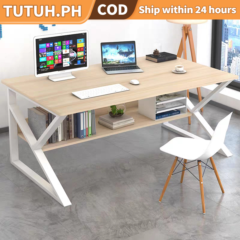 With Storage Layer Study table Modern Computer table Office table 80 ...