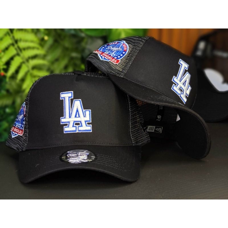 LA BLACK A FRAME WHITE AND BLUE LOGO NET CAP | Shopee Philippines