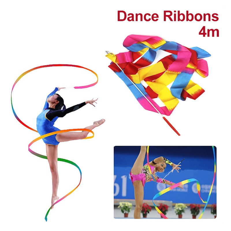 4M Dance Ribbons Colorful Gymnastics Streamers Kids Dance Gymnastics ...