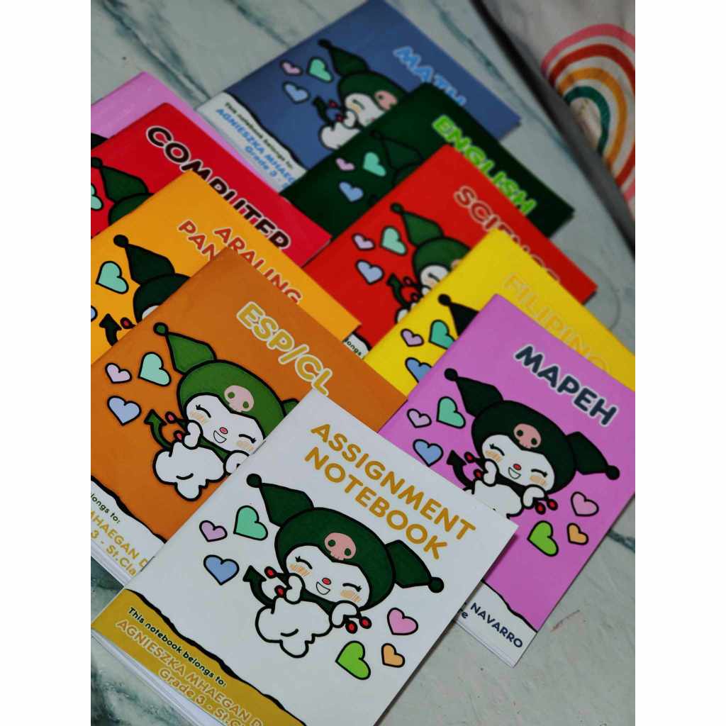 Personalized STAPLED Notebook 5pcs ANY THEME kuromi,my melody,one piece ...
