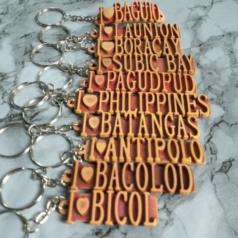 Key Chain Souvenir Philippines Baguio Bicol,Bacolod Batangas Boracay ...