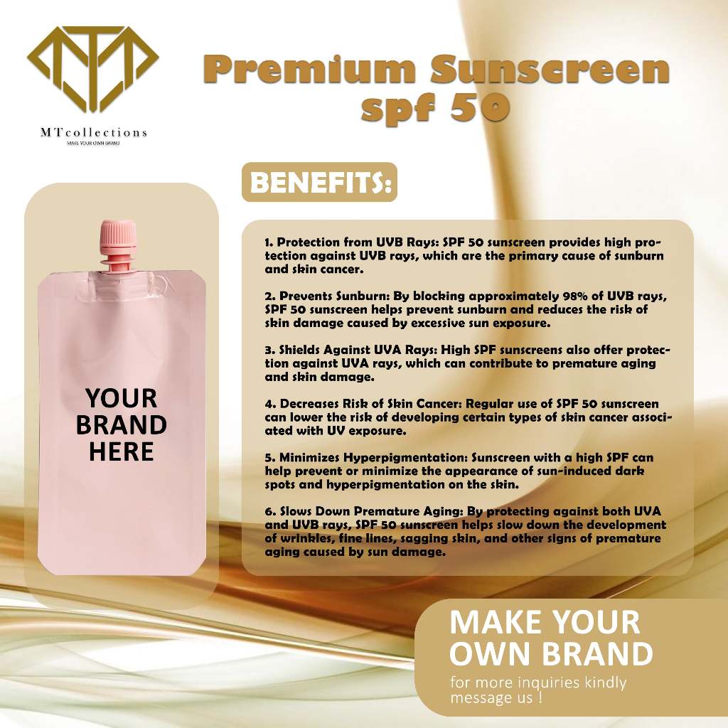 Premium Sunscreen SPF 50 20G (Open for Rebranding) | Shopee Philippines