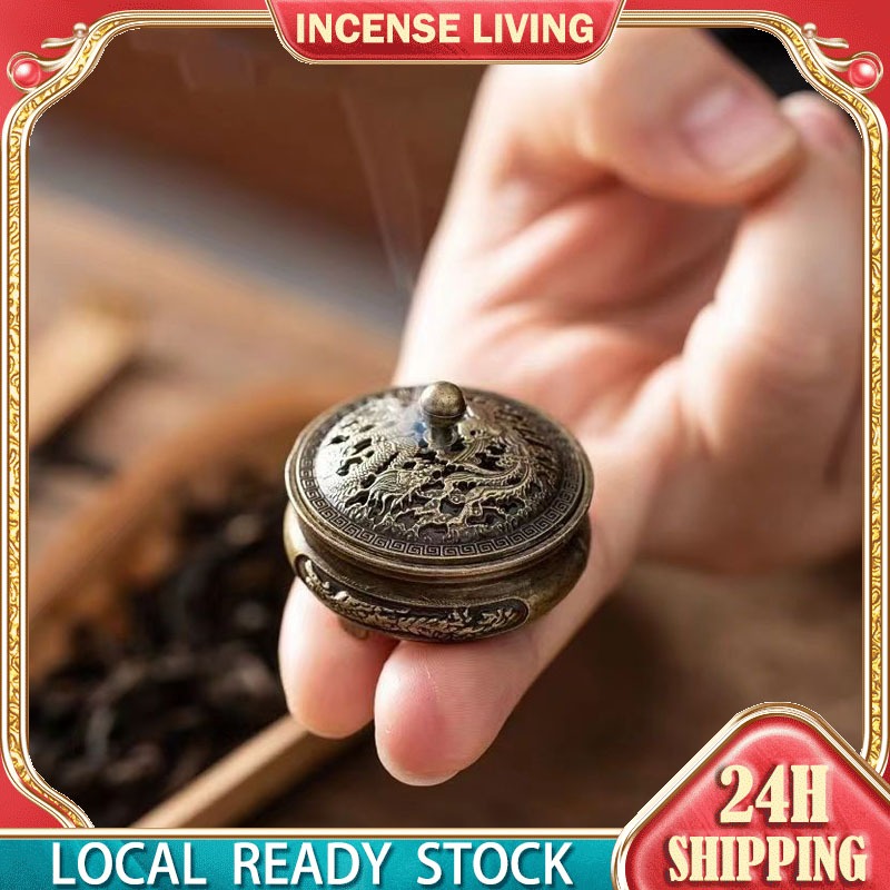 Mini Alloy Incense Burner Vintage Incense Stick Holder Incense Coil ...